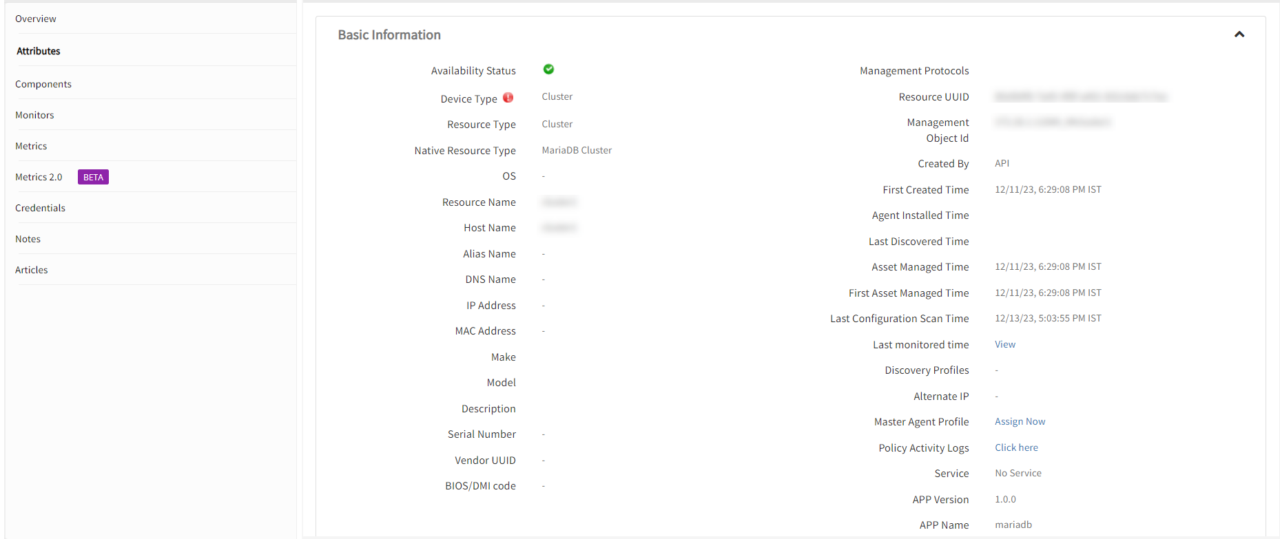 Mariadb Opsramp Documentation 